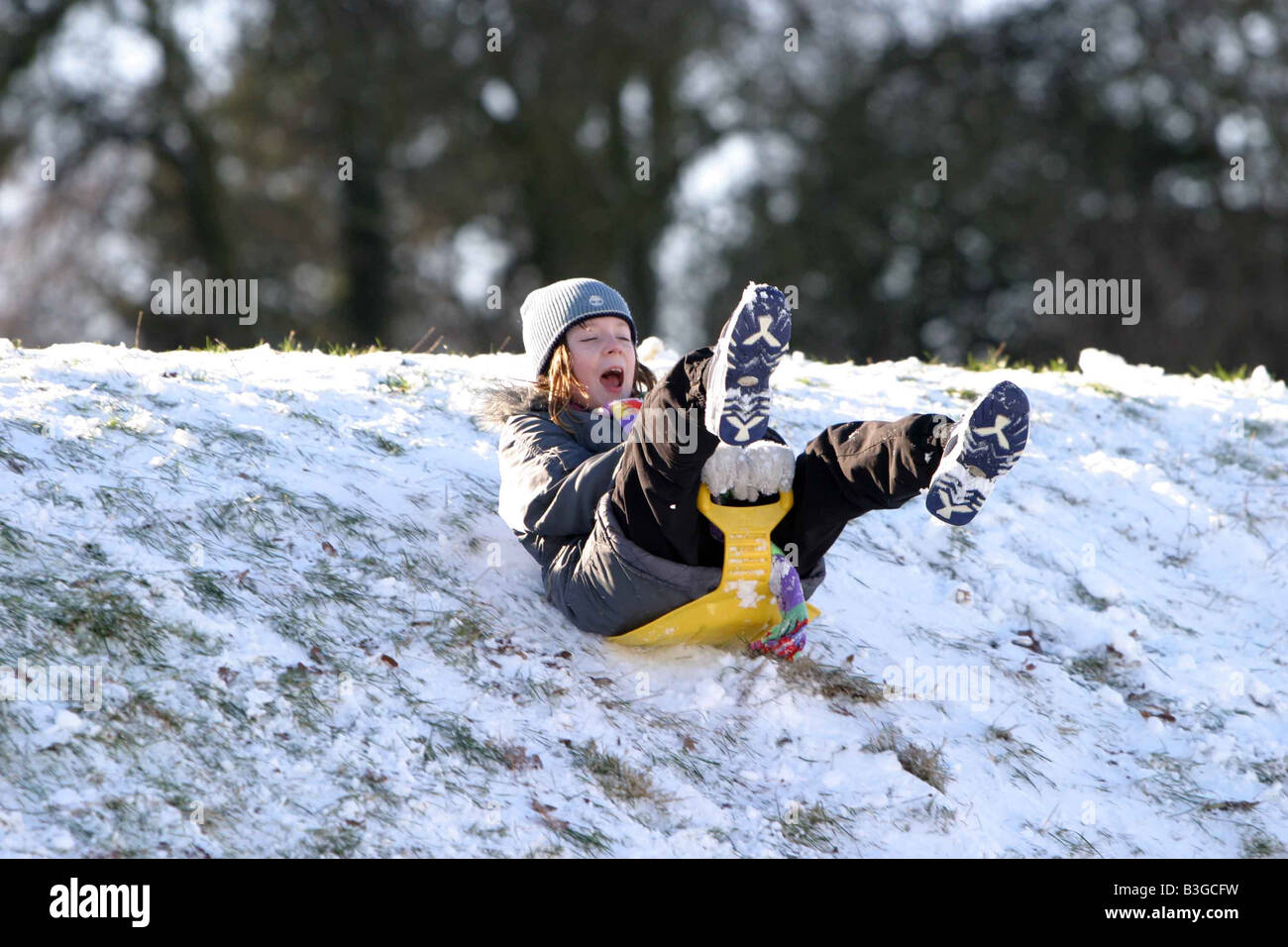 Fun in the Snow Stock Photo - Alamy