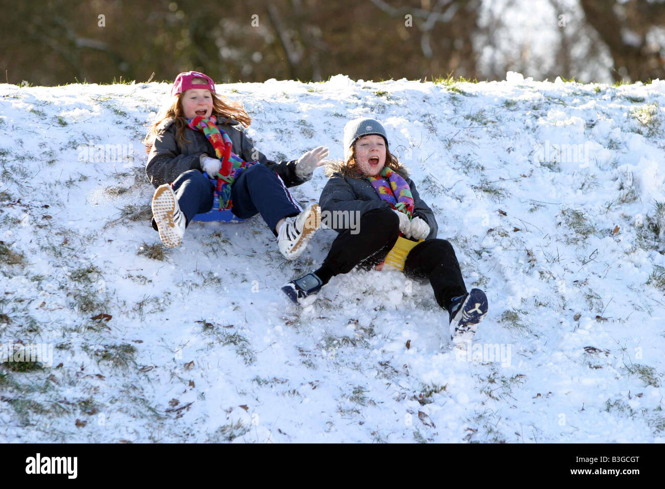 Fun in the Snow Stock Photo - Alamy