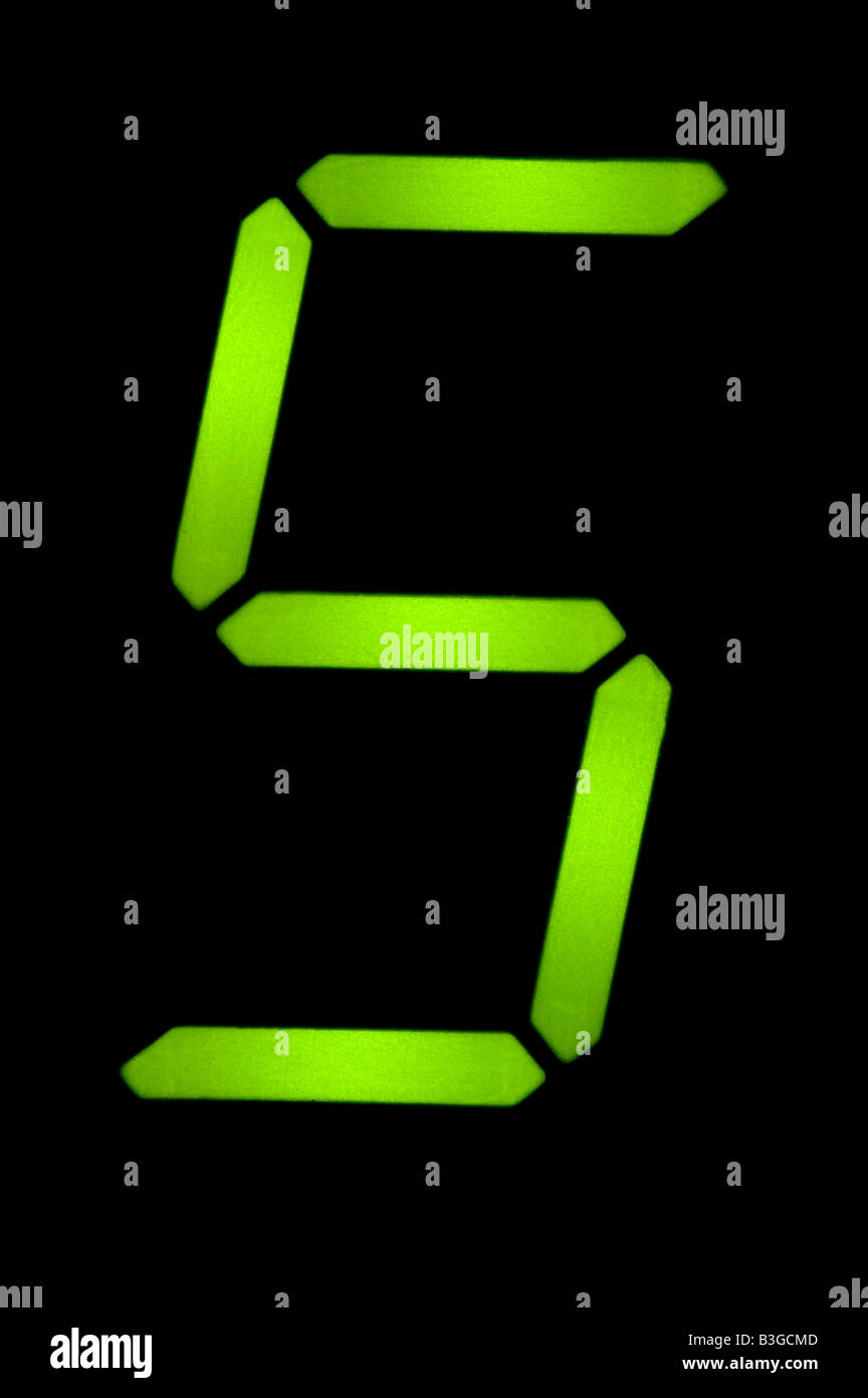 object on black crystal number five Stock Photo - Alamy