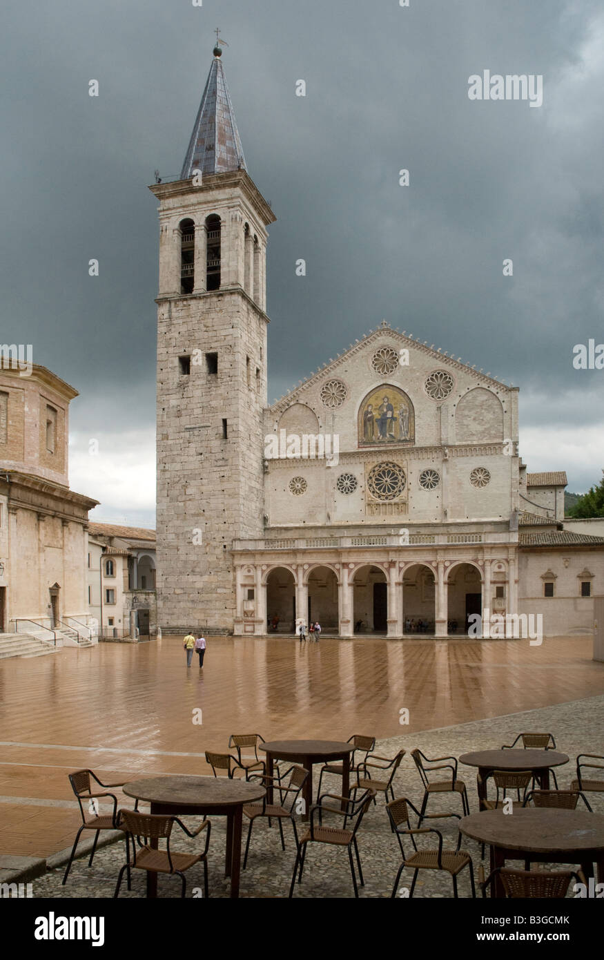 Spoleto Cathedral in the Piazza del Duome is dedicated to Santa Maria ...