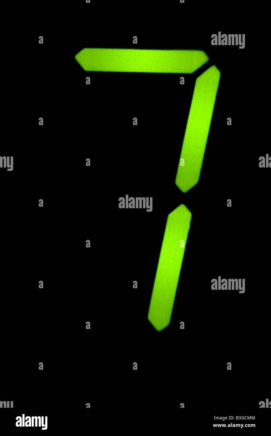 object on black crystal number seven Stock Photo - Alamy