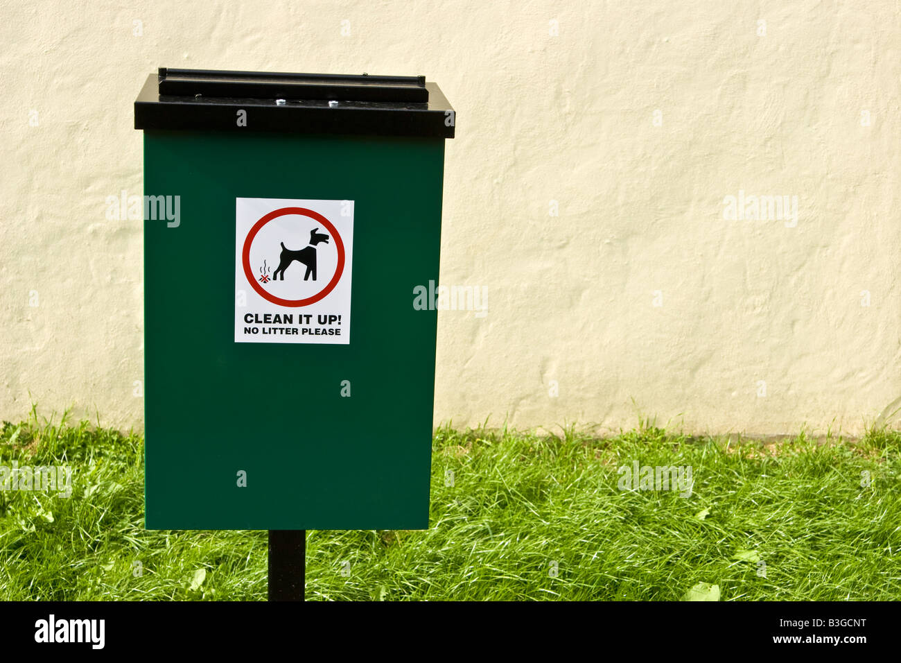 Dog waste bin, UK Stock Photo - Alamy