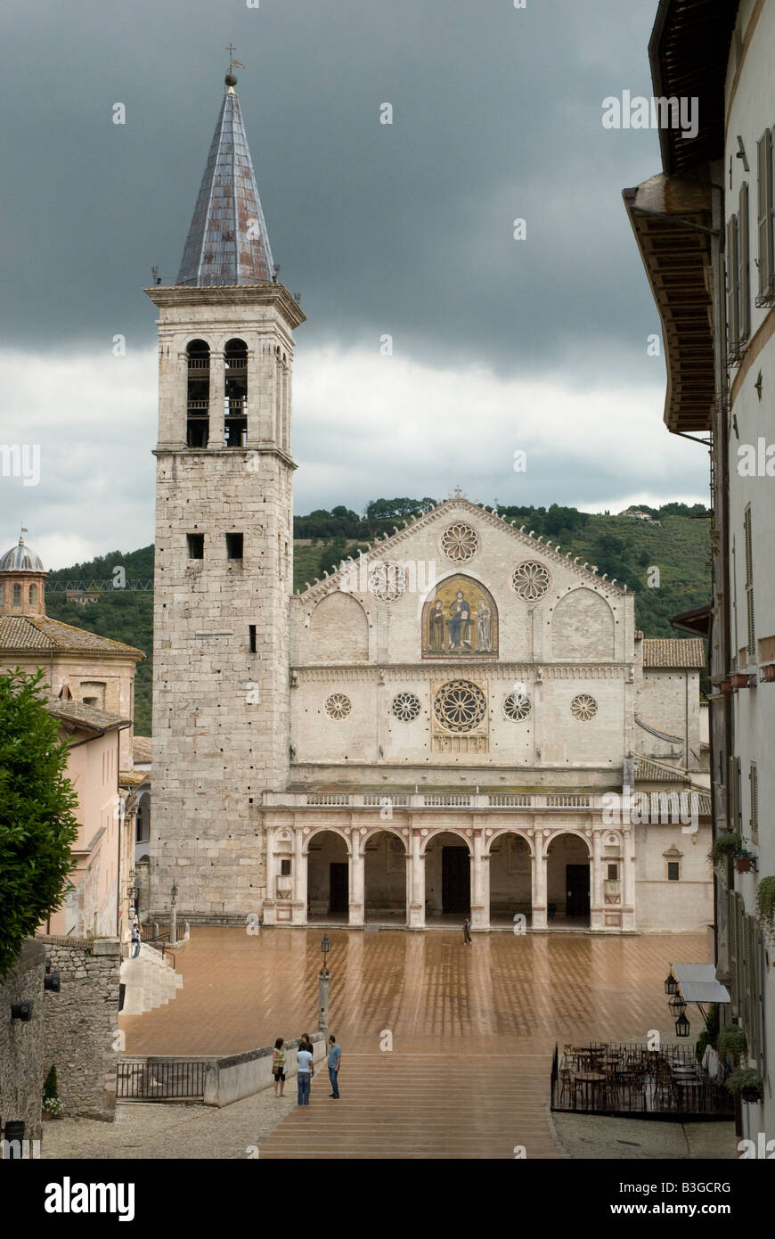 Spoleto Cathedral in the Piazza del Duome is dedicated to Santa Maria ...