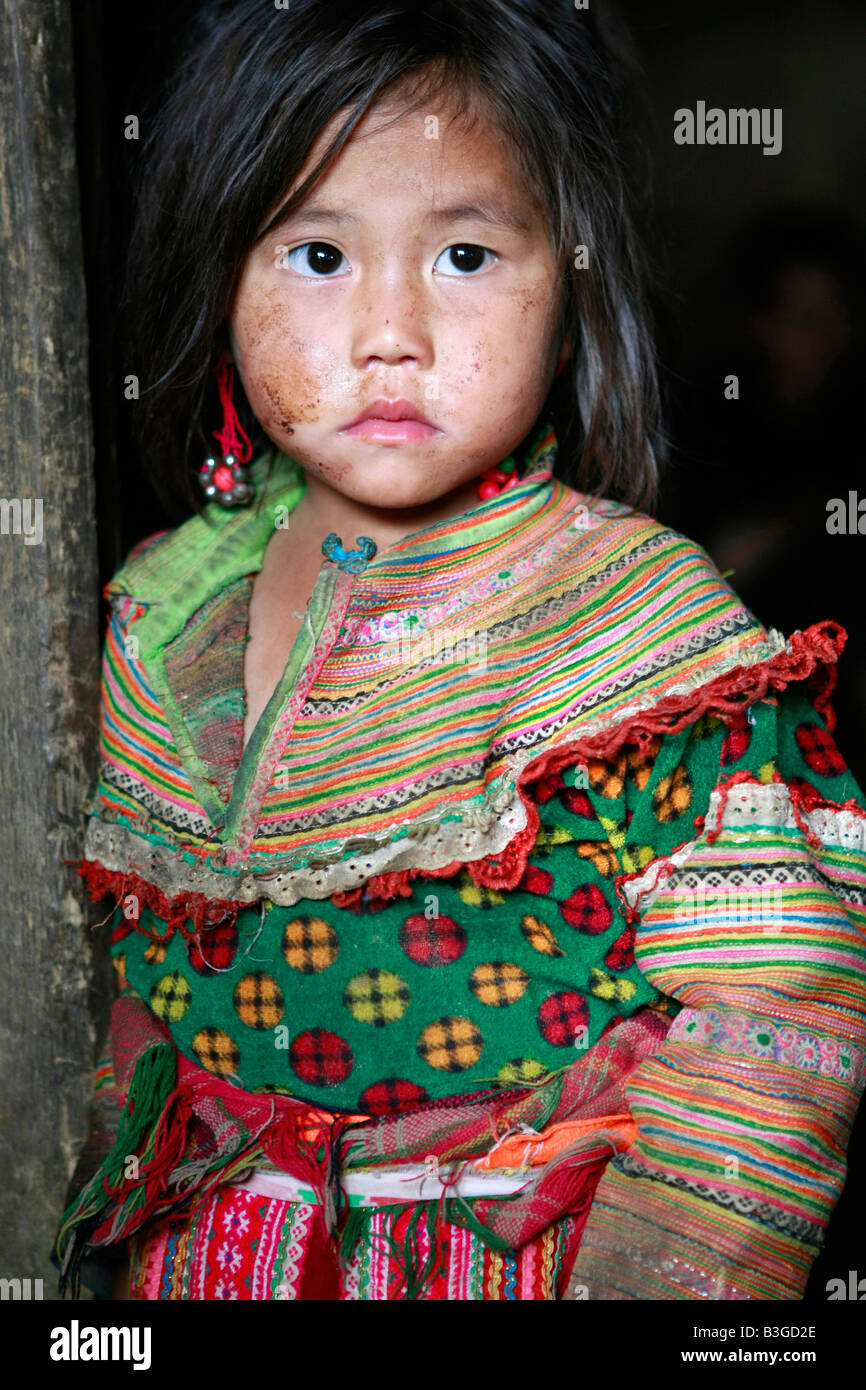 Flower Hmong girl, Ha Giang Province, Vietnam Stock Photo - Alamy