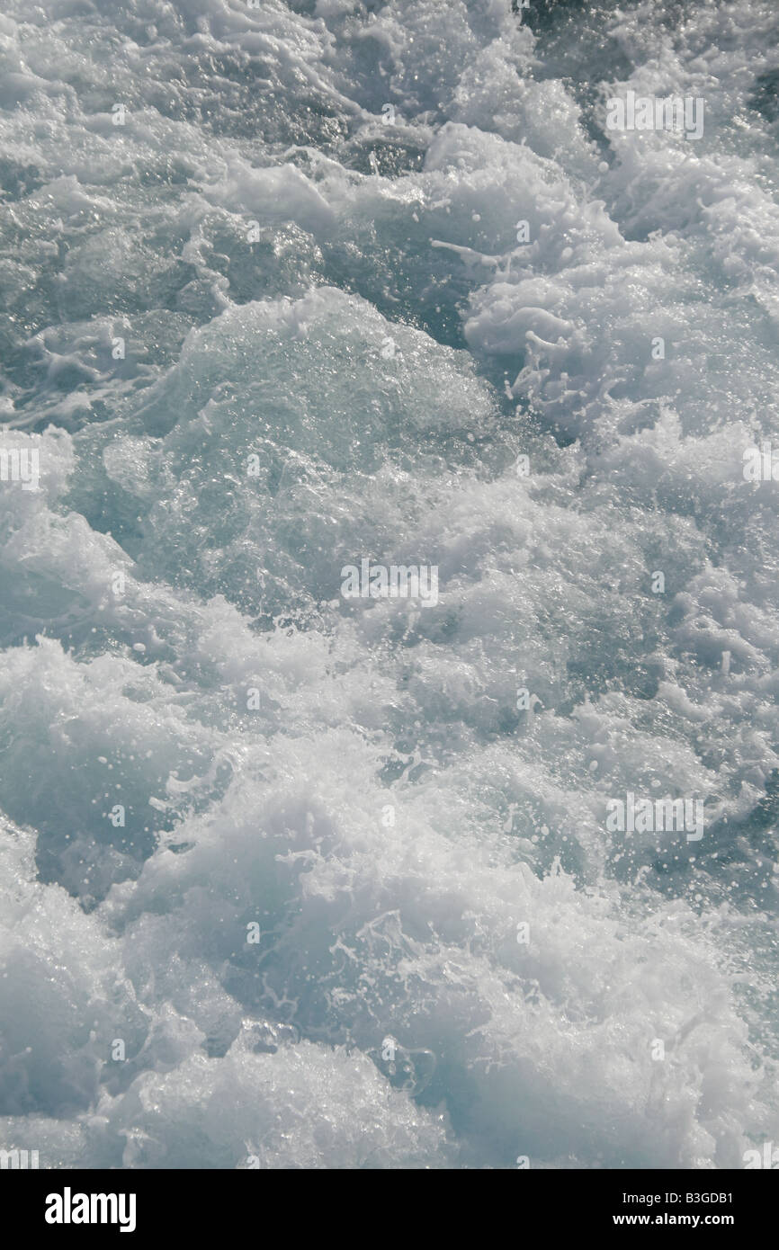 graphic detail blue fast movement river waterfall Stock Photo - Alamy