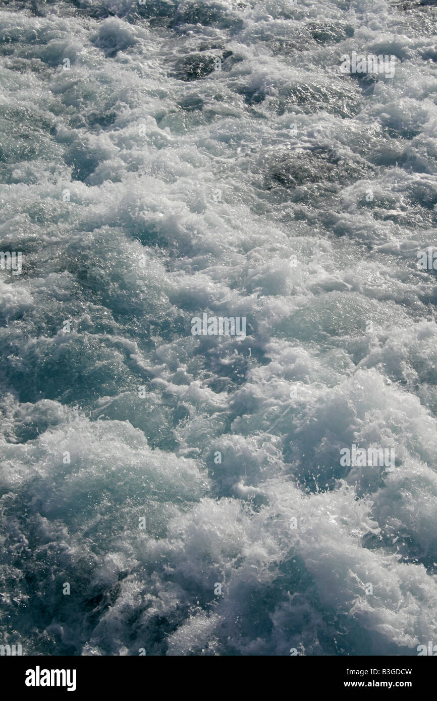 graphic detail blue fast movement river waterfall Stock Photo - Alamy