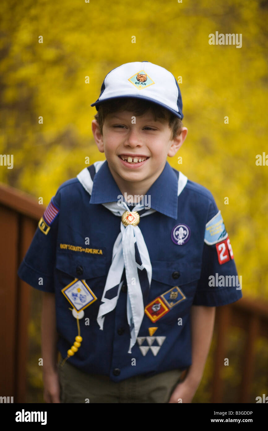 Portrait of Young Boy Scout Stock Photo - Alamy