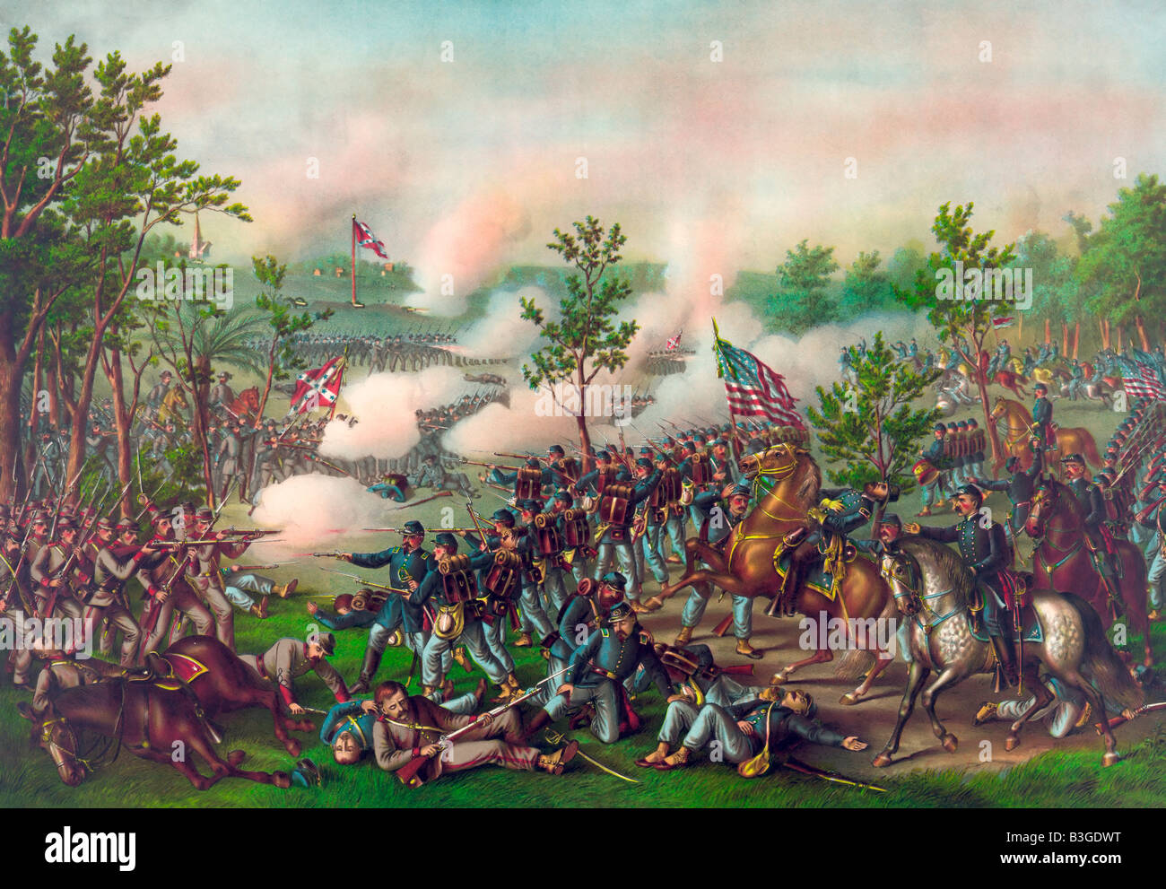 Battle of Atlanta Death of Gen James B McPherson July 22d 1864 Stock ...