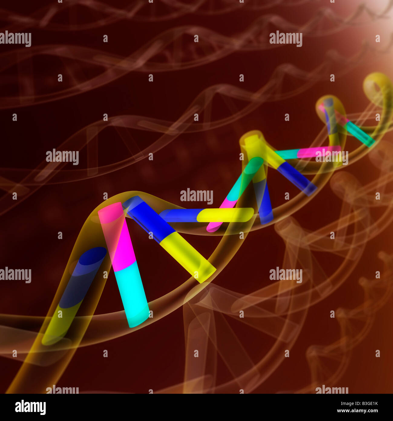 Dna with colors hi-res stock photography and images - Alamy