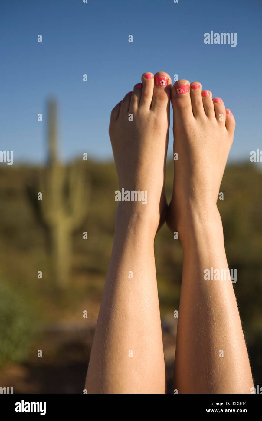 Feet of Girl in Desert Phoenix Arizona Stock Photo - Alamy
