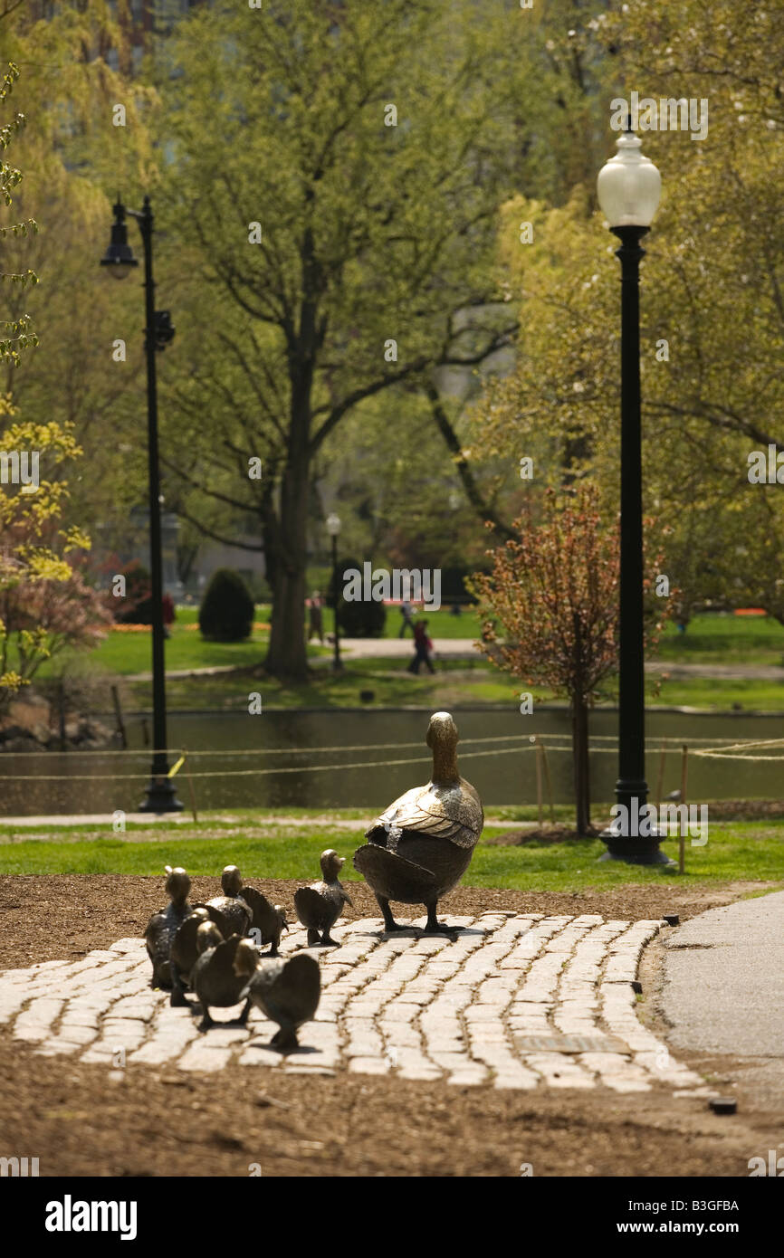 Make Way for Ducklings Boston Public Garden Boston Massachusetts Stock ...