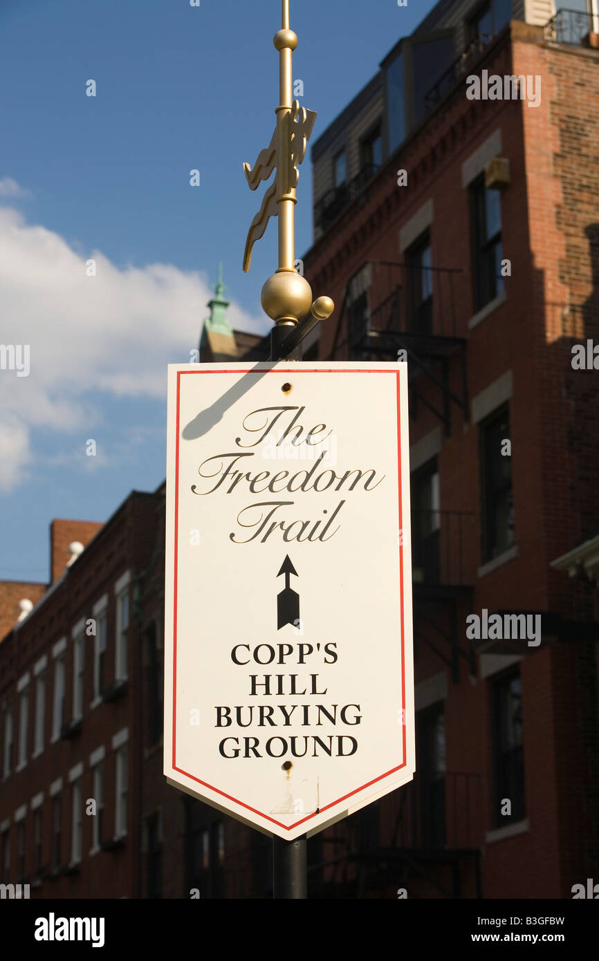 Freedom Trail Signs North End Boston Massachusetts Stock Photo - Alamy