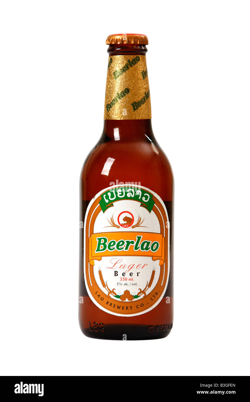 Beerlao beer bottle Stock Photo - Alamy