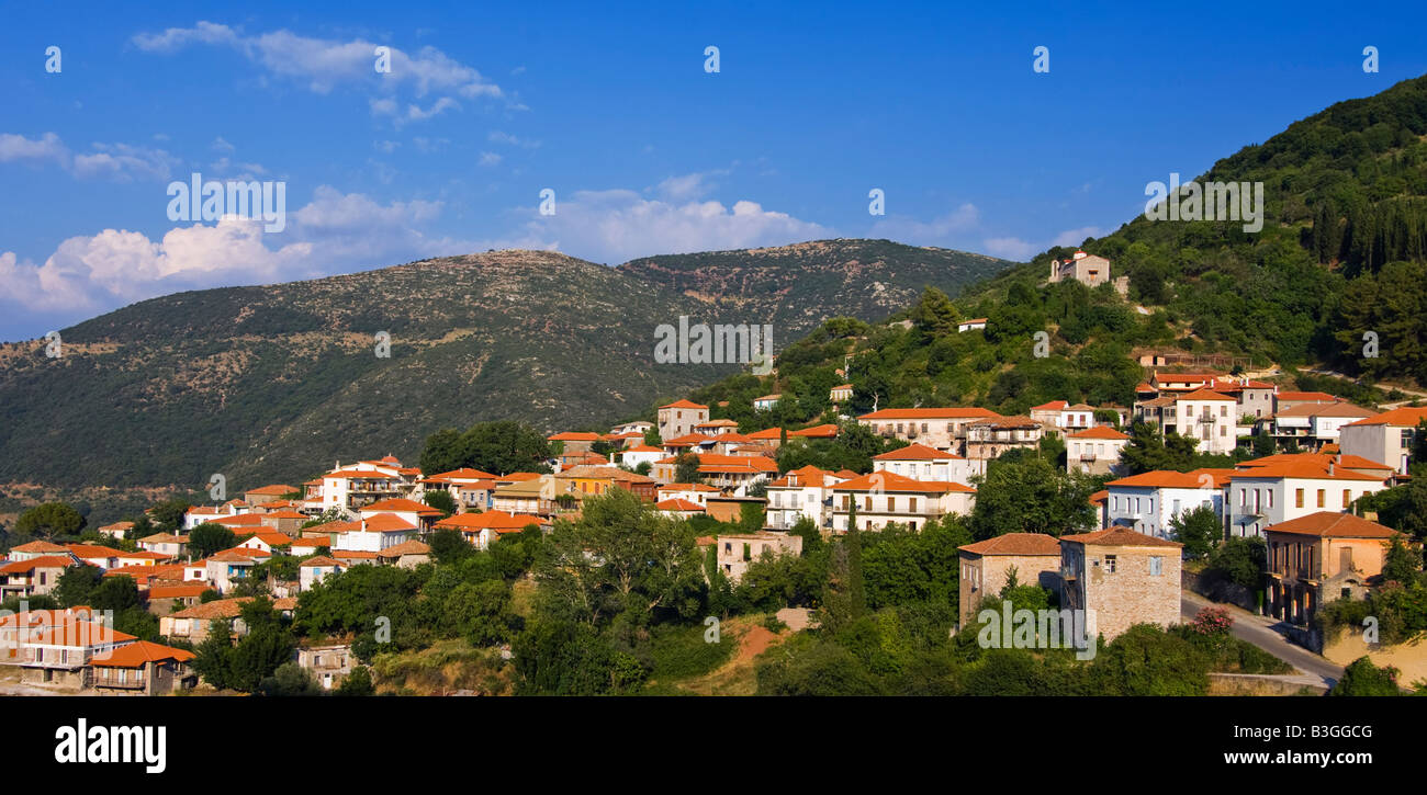 Greek mountainous village Stock Photo - Alamy