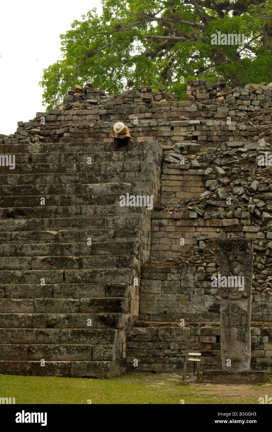 Lone Figure, Copan, Honduras Stock Photo - Alamy