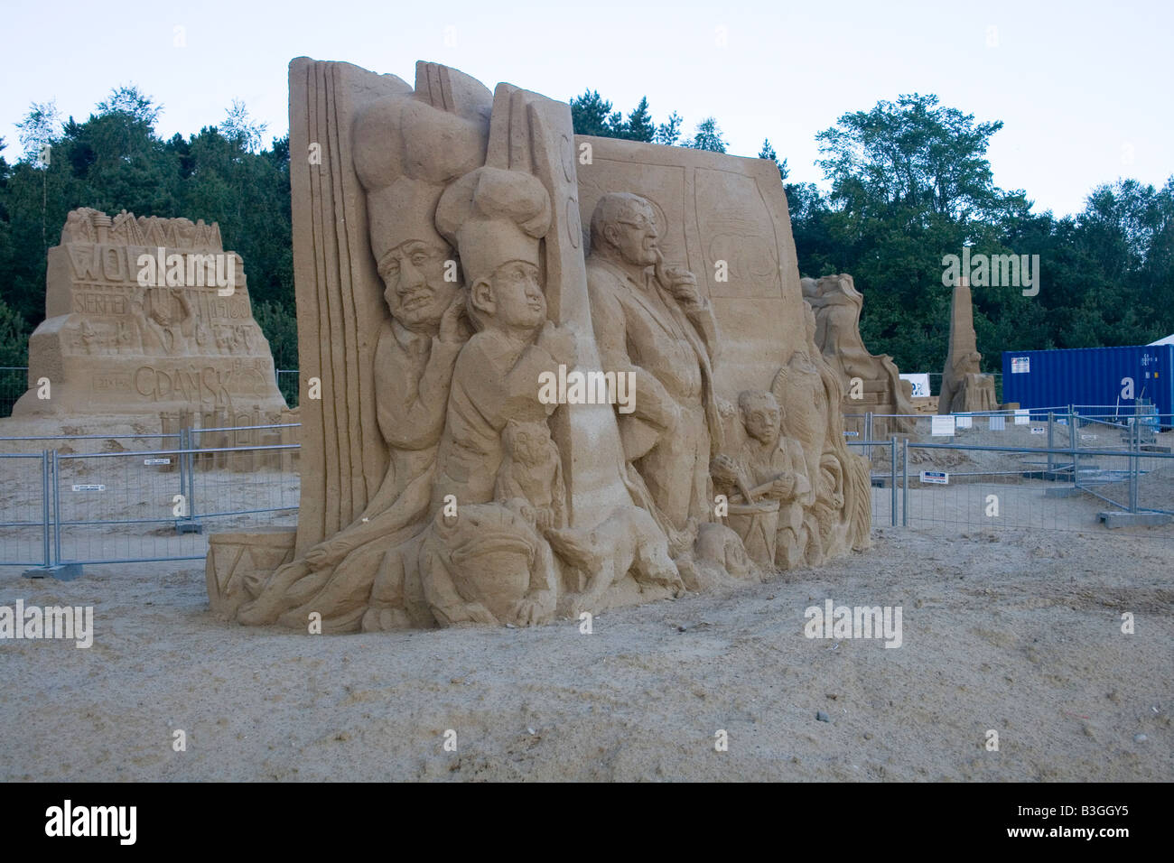 The sand sculpture of Gunter Grass born in 1927 Stock Photo - Alamy