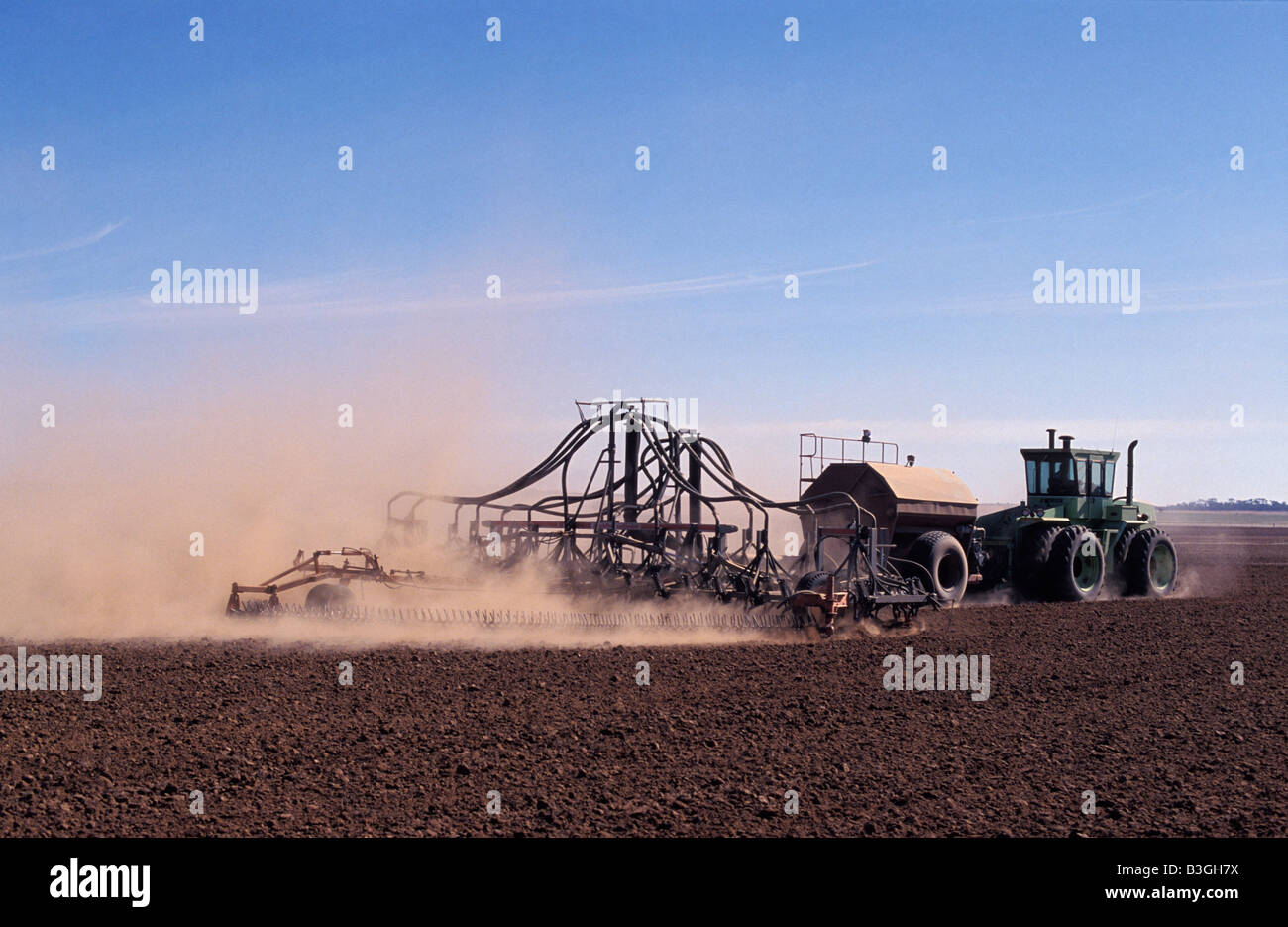 Sowing Wheat Trayning District Western Australia Australia Stock Photo ...