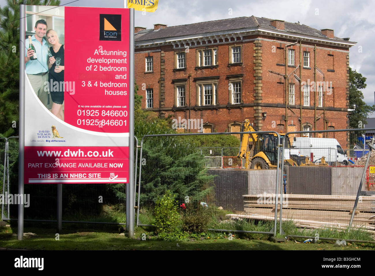 New housing on site of old Withington Hospital, Manchester UK Stock ...