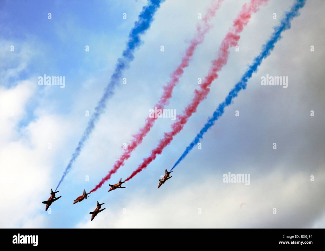 Red Arrows show in Torquay 2008 Stock Photo - Alamy