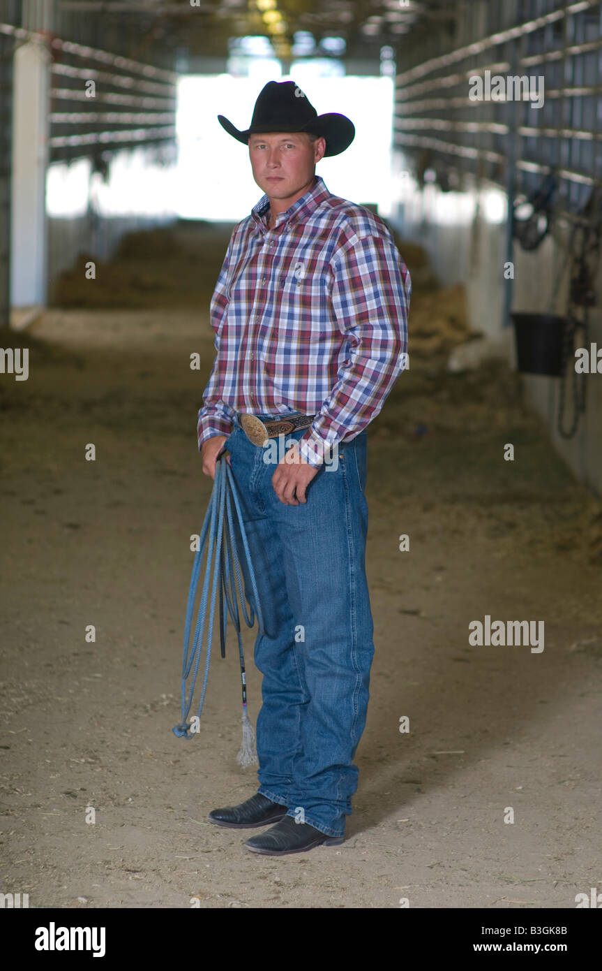 Man lariat standing rope hi-res stock photography and images - Alamy