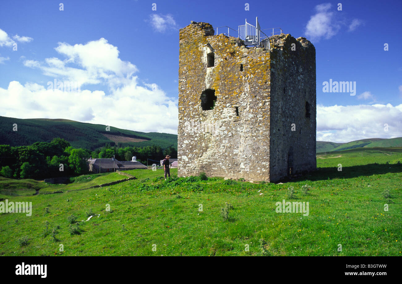 Scottish Castle Dryhope Tower a peel tower near St Marys Loch on the ...