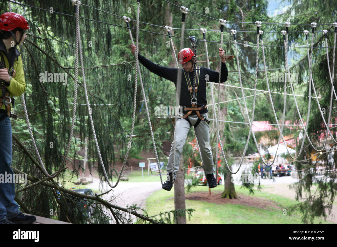 High rope course fulpmes hi-res stock photography and images - Alamy