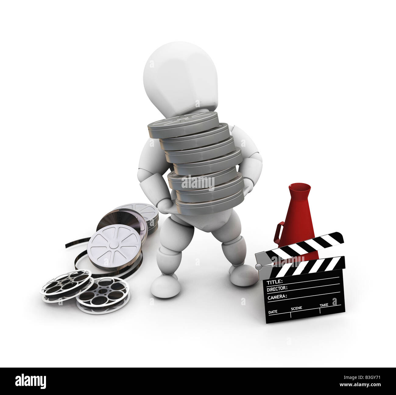 3d render movie items hi-res stock photography and images - Alamy