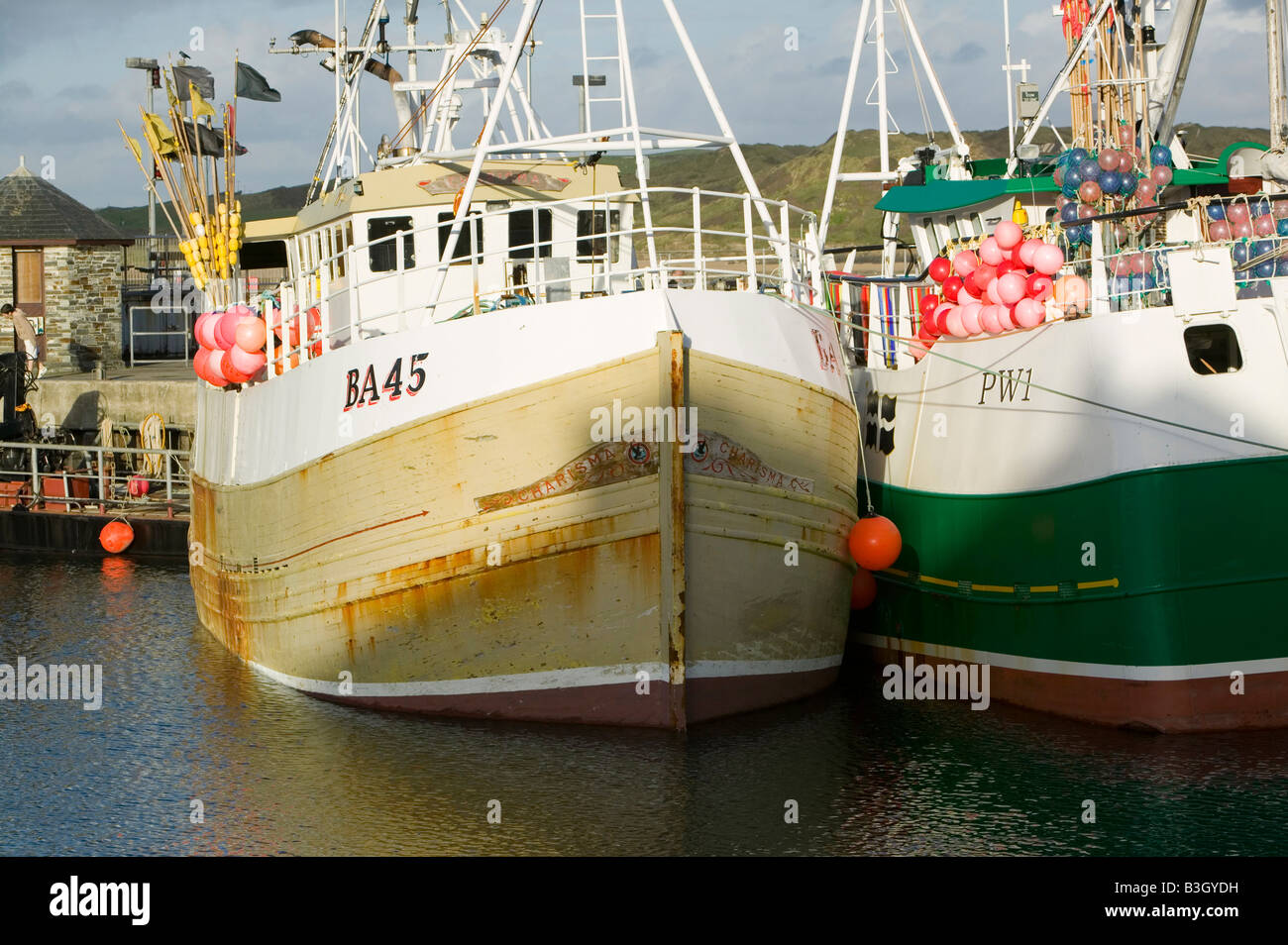 Fishing boats in Padstow harbour Cornwall UK Stock Photo - Alamy