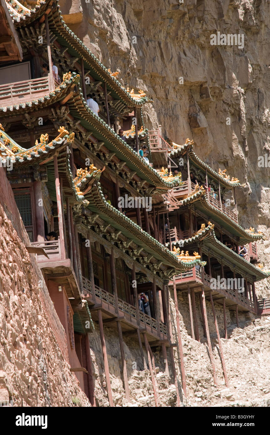 Hanging Temple or Xuankong Si on Heng Shan mountain Stock Photo - Alamy