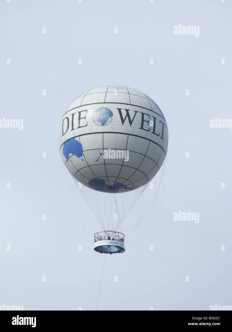die welt newspaper hot air balloon, berlin germany Stock Photo - Alamy