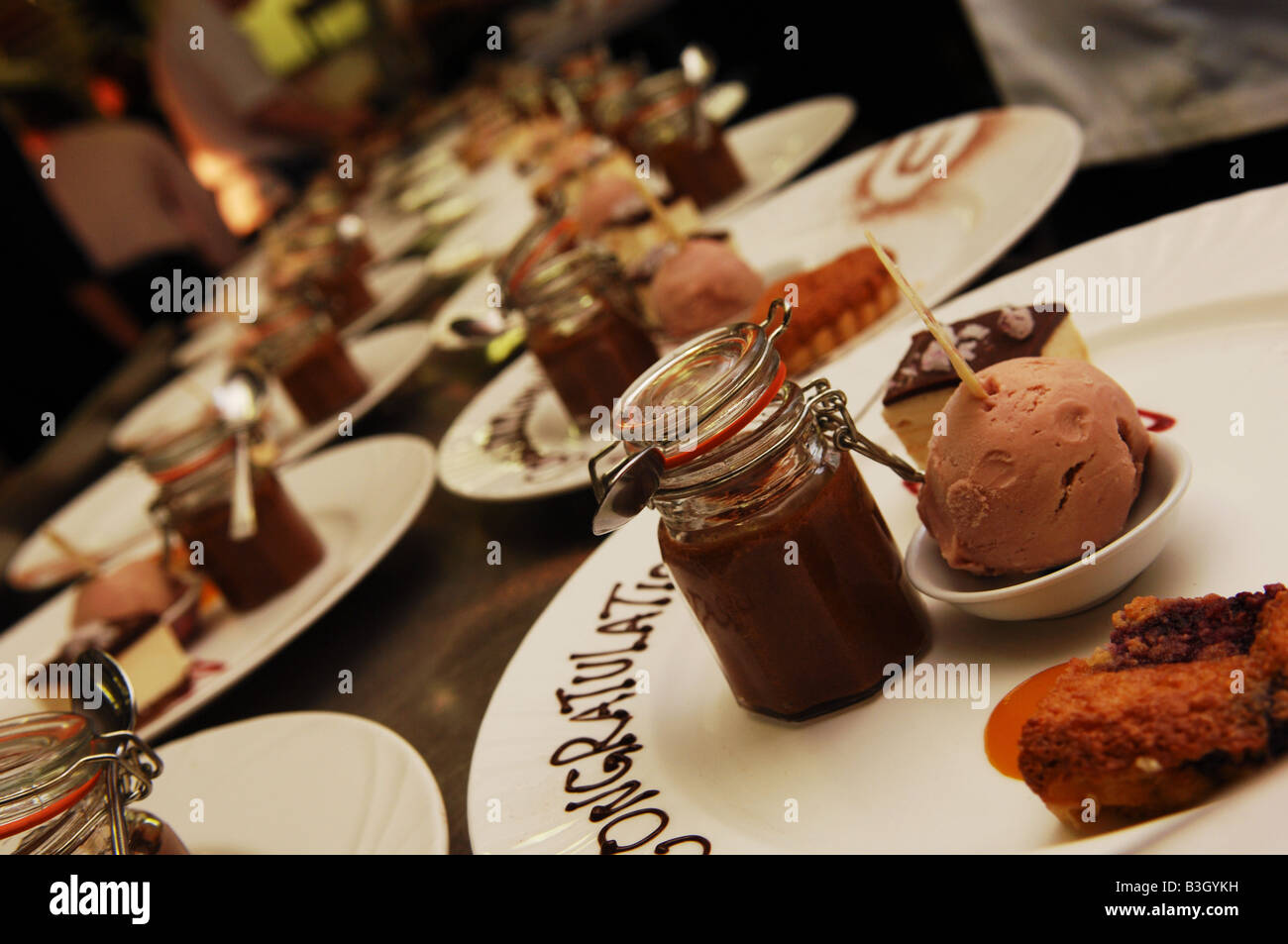 A selection of desserts made by a professional chef Stock Photo - Alamy
