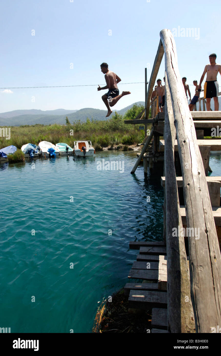 Man jumping in a river hi-res stock photography and images - Alamy