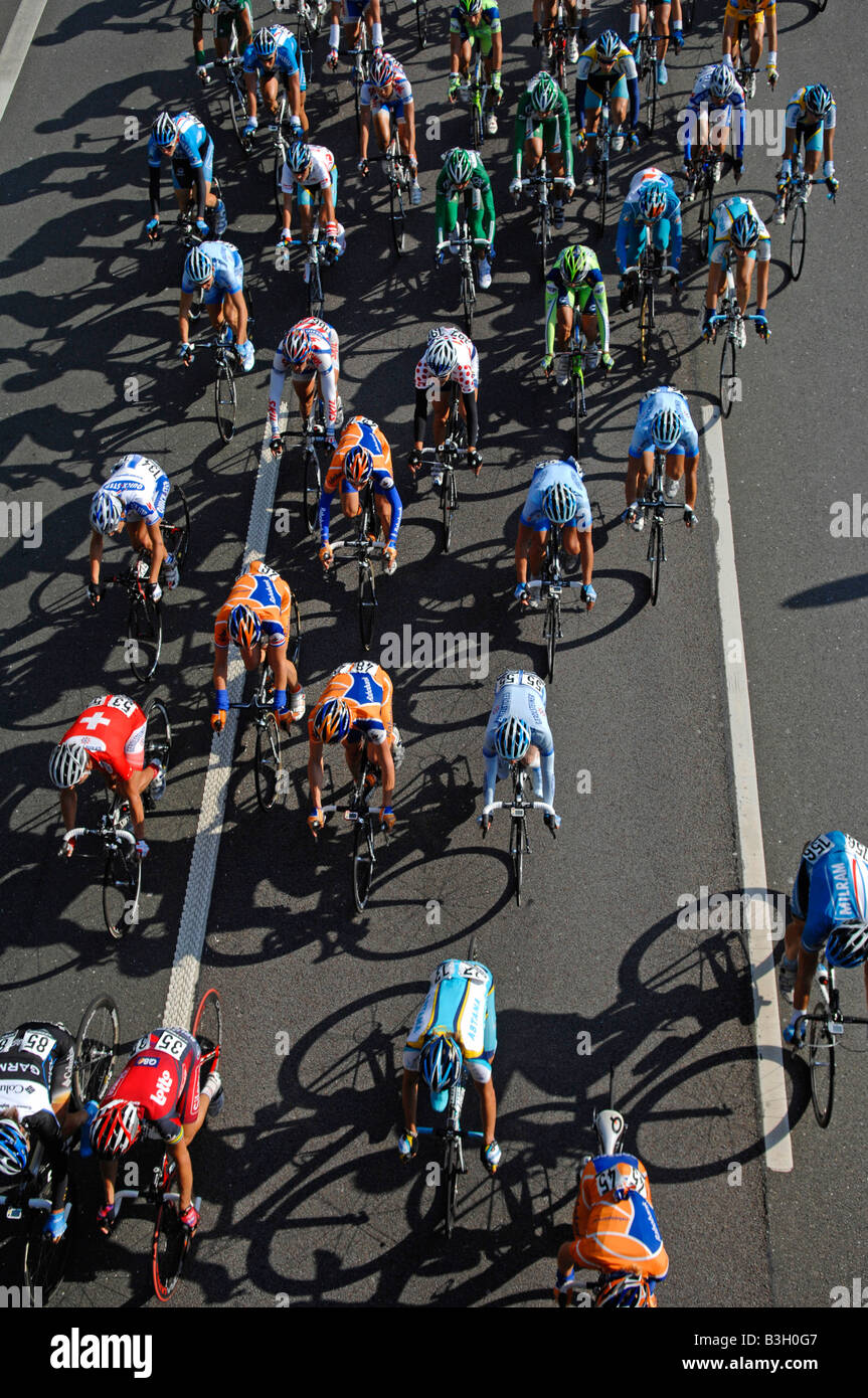 Professional cyclists during a race Stock Photo - Alamy