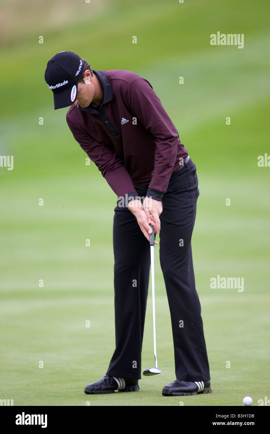 GLENEAGLES SCOTLAND AUGUST 29 England s Justin Rose putting whilst ...