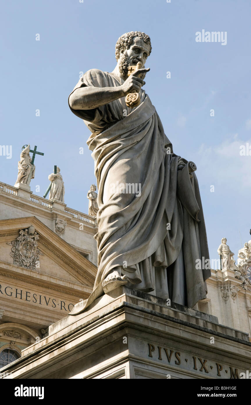 A statue of St. Peter in Rome, Italy Stock Photo - Alamy