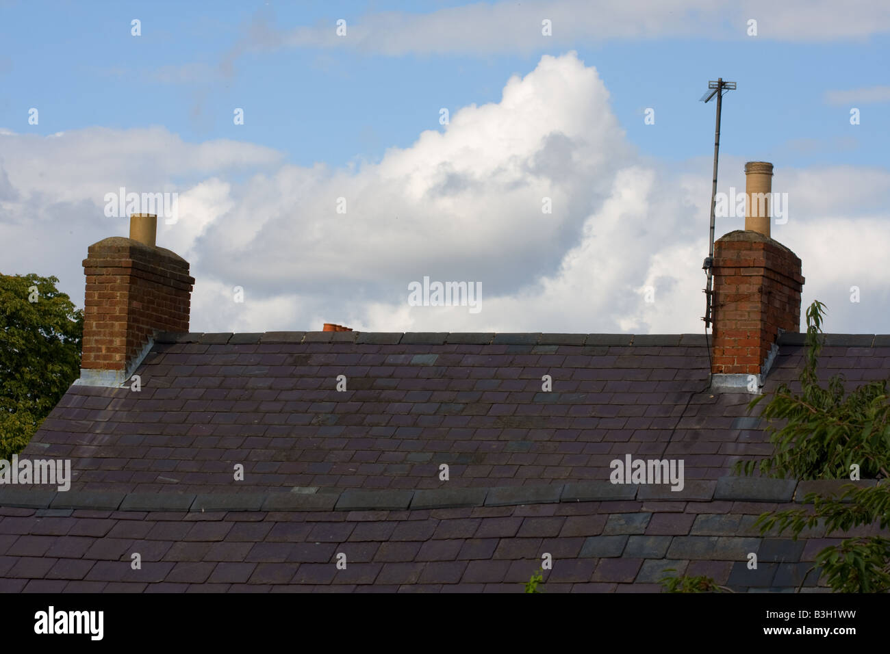 Rooftop chimneys and aerial Stock Photo - Alamy