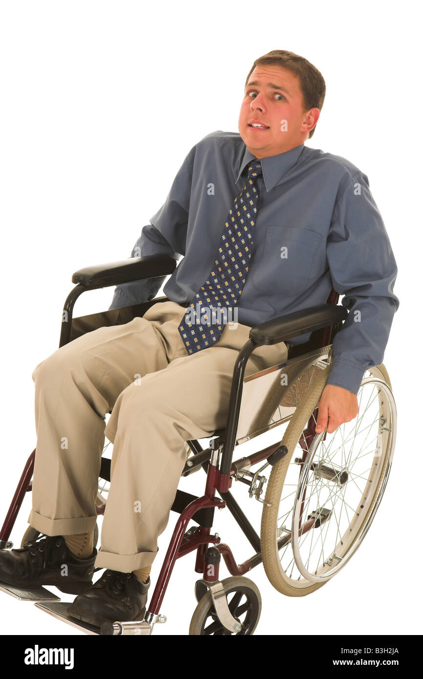Man sitting in wheelchair Stock Photo - Alamy