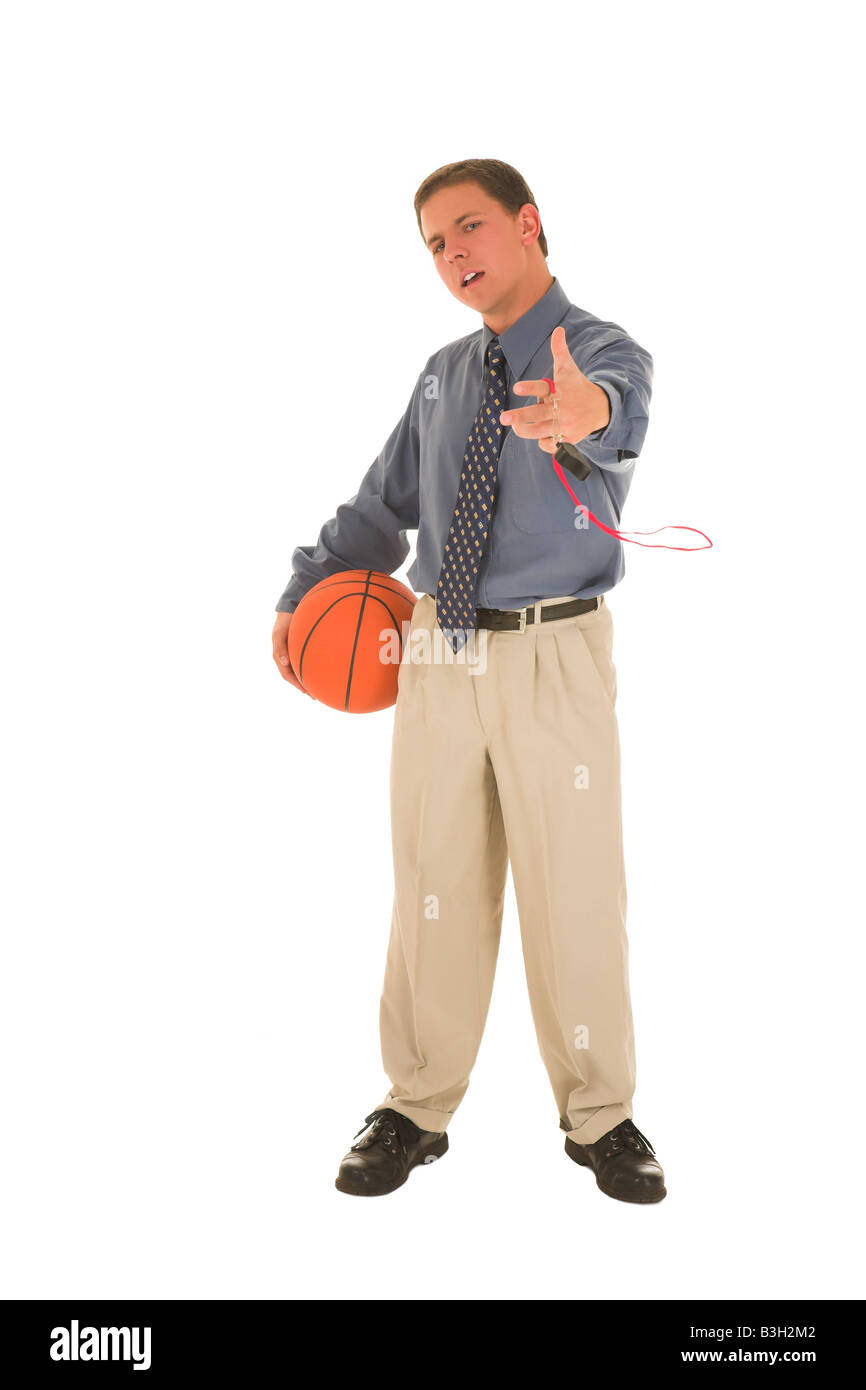 Handsome man holding basketball Cut Out Stock Images & Pictures - Alamy
