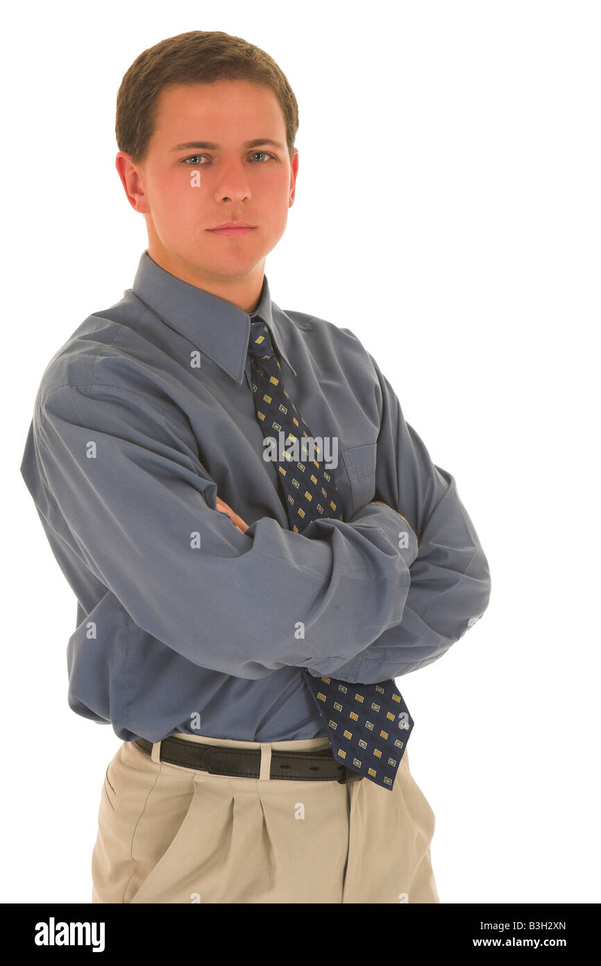 Business man with arms folded Stock Photo - Alamy