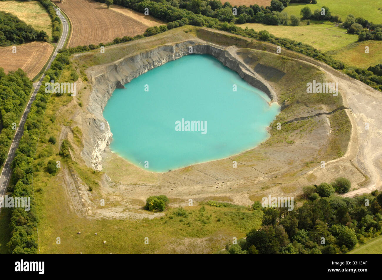 Shadwell quarry near Much Wenlock in Shropshire England Stock Photo - Alamy
