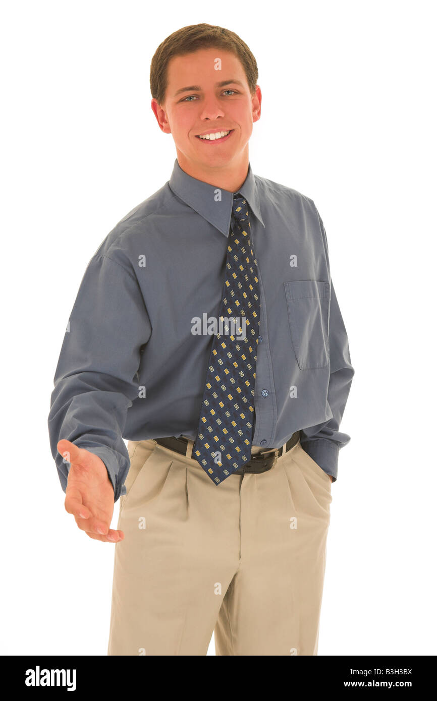Man greeting with a smile Stock Photo - Alamy