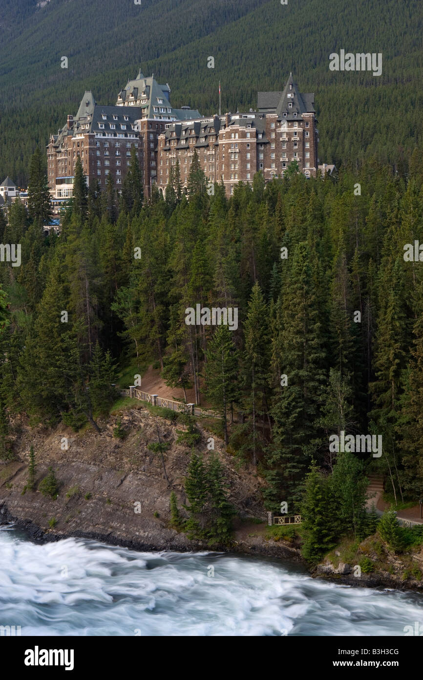 View of the Banff Springs Hotel in Banff Alberta Stock Photo - Alamy
