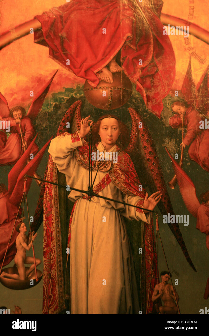 Detail from the 15th century Polytych - The last judgement by Rogier ...