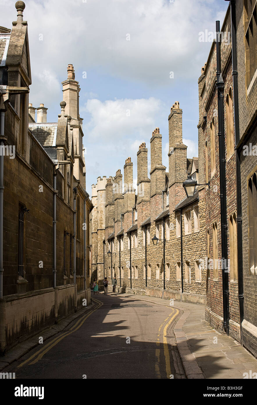 Row of Tudor chimneys along Trinity Lane, Cambridge Stock Photo - Alamy