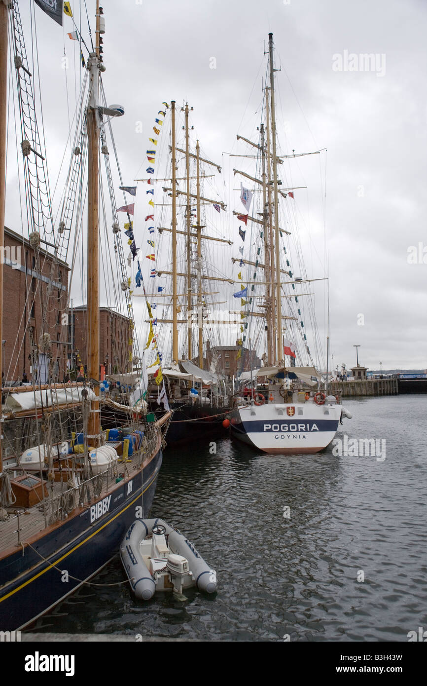 The Pogoria sailing ship at the Tall Ships race in Liverpool July 2008 ...