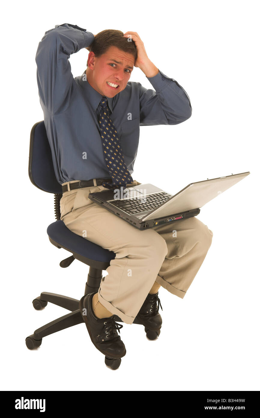 Man working on laptop Stock Photo - Alamy