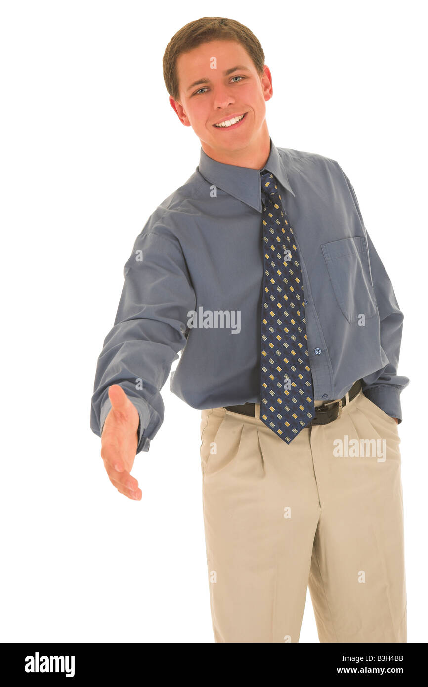 Man greeting with a smile Stock Photo - Alamy