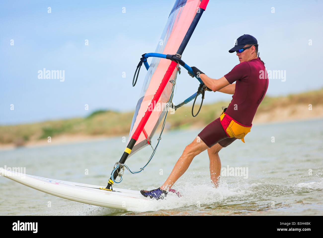 Male windsurfer sails on marine hi-res stock photography and images - Alamy