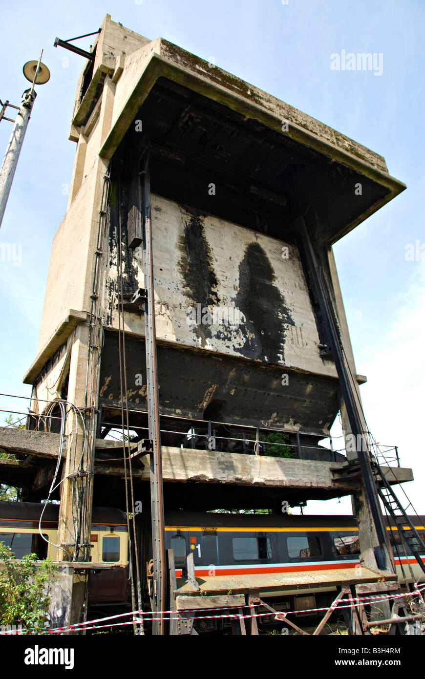 The Concrete Coaling Tower at Carnforth, England Stock Photo - Alamy