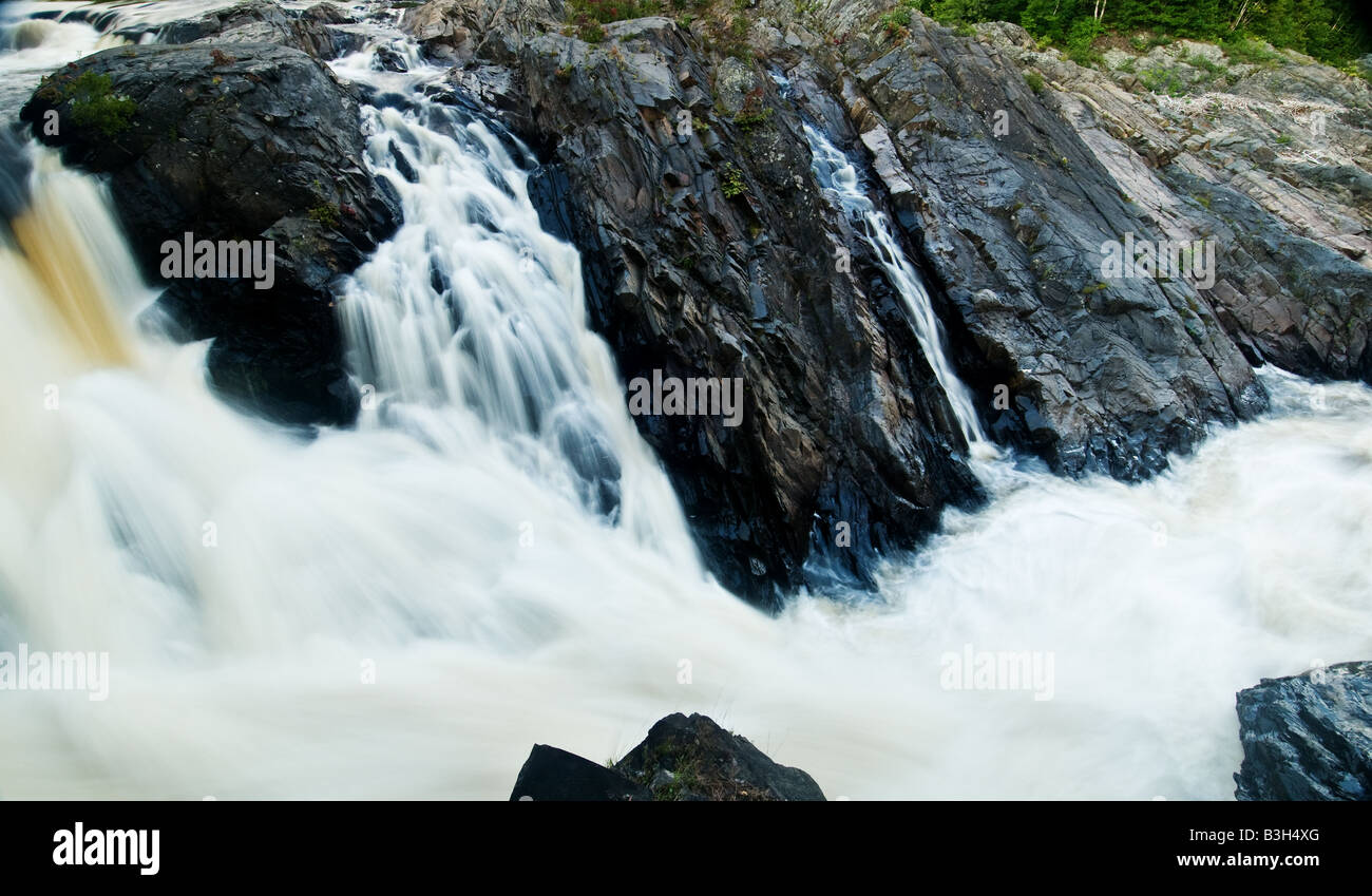 Long exposure of Chutes Ontario Provincial Park waterfalls in Massey ...
